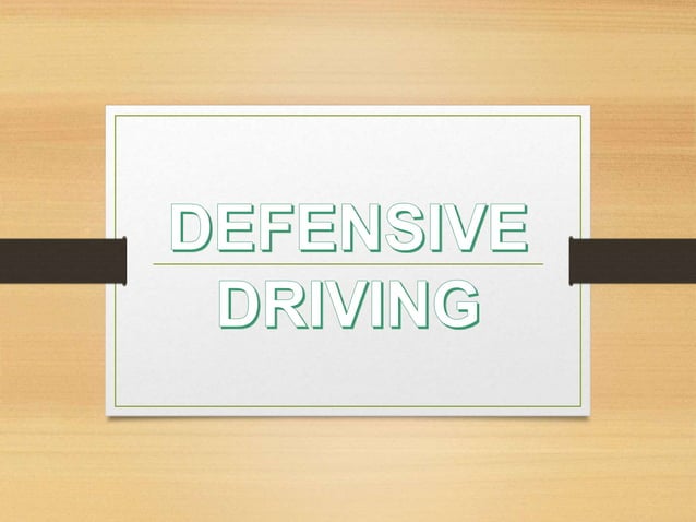 Defensive Driving Safety week presentation | PPTX | Auto Safety ...