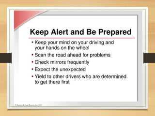 Defensive Driving Safety week presentation | PPTX | Auto Safety ...