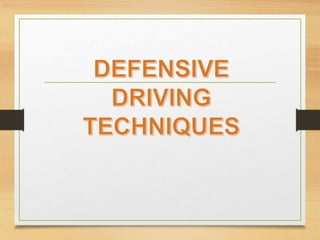Defensive Driving Safety week presentation | PPTX | Auto Safety ...