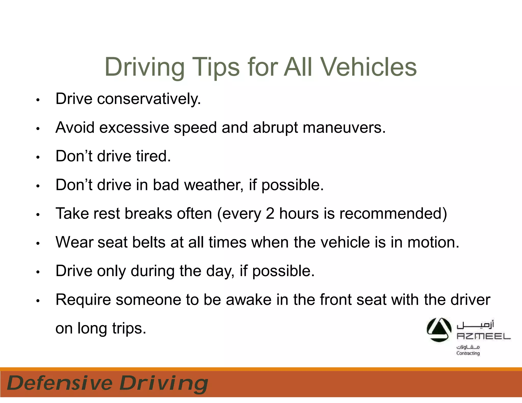 Defensive driving azmeel | PDF