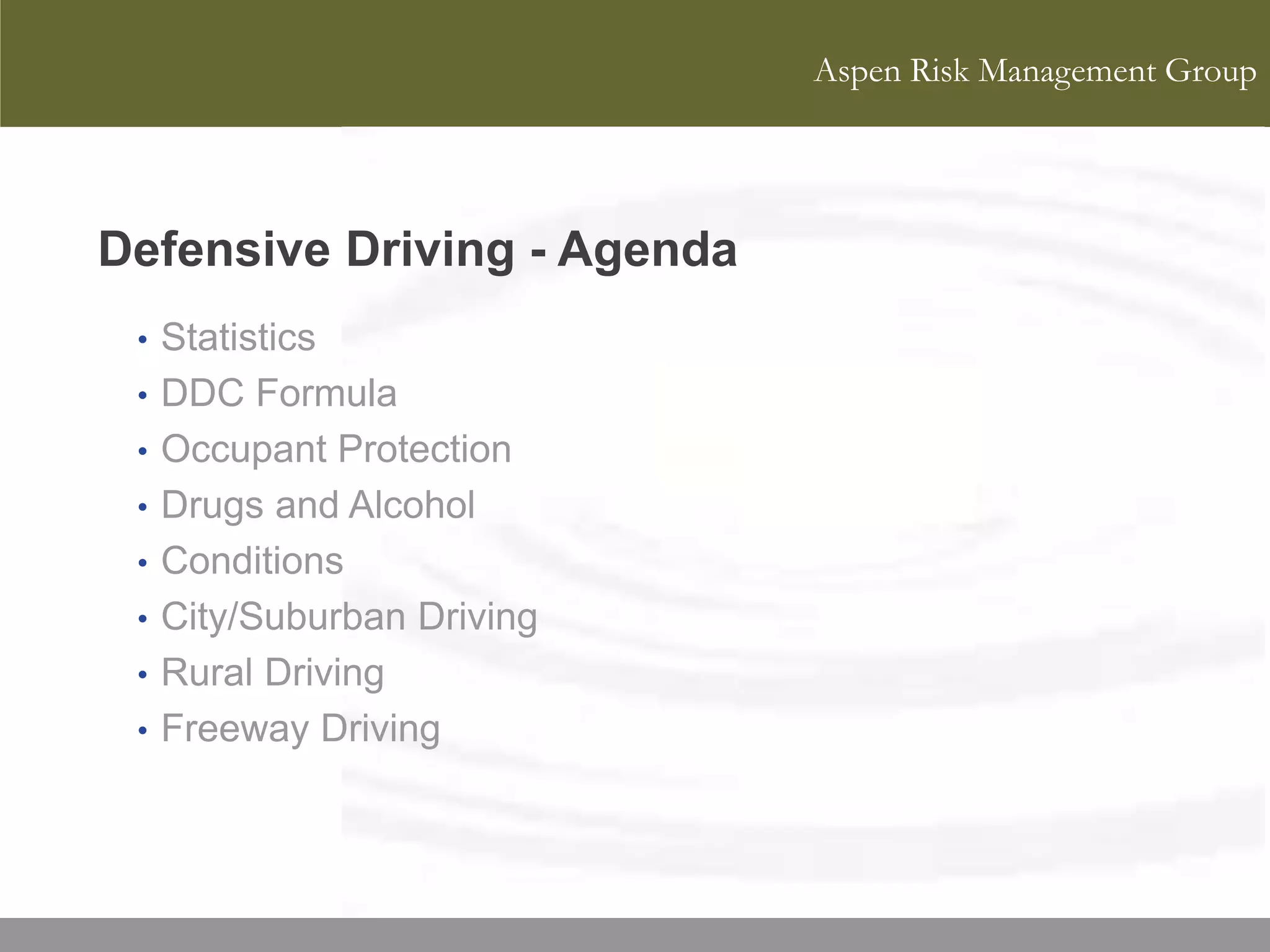 Defensive Driving Presentation-PowerPoint.ppt | Sleep Disorders ...