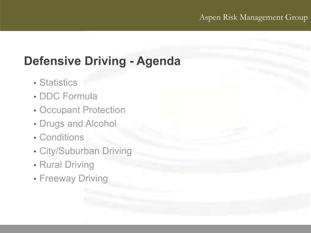 Defensive Driving Presentation-PowerPoint.ppt | Sleep Disorders ...