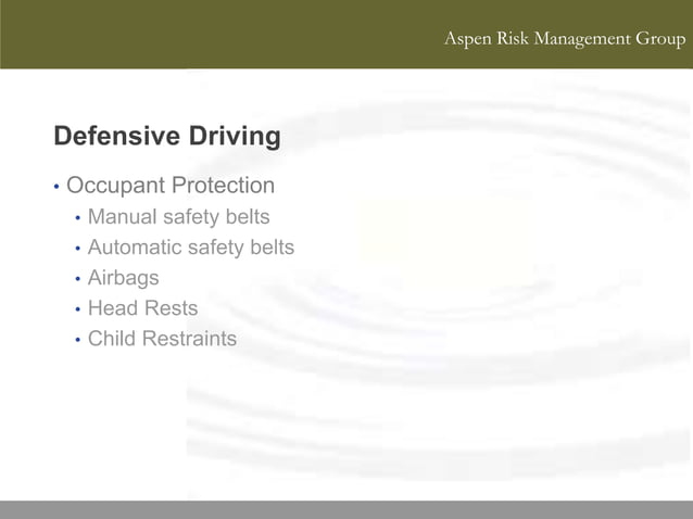 Defensive Driving Presentation-PowerPoint.ppt | Sleep Disorders ...