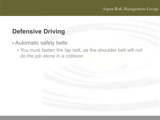 Defensive Driving Presentation-PowerPoint.ppt | Sleep Disorders ...