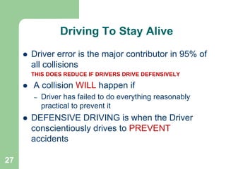 Defensive Driving Safety Training | PDF