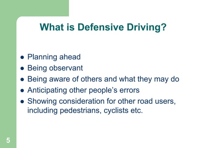 Defensive Driving Safety Training | PDF