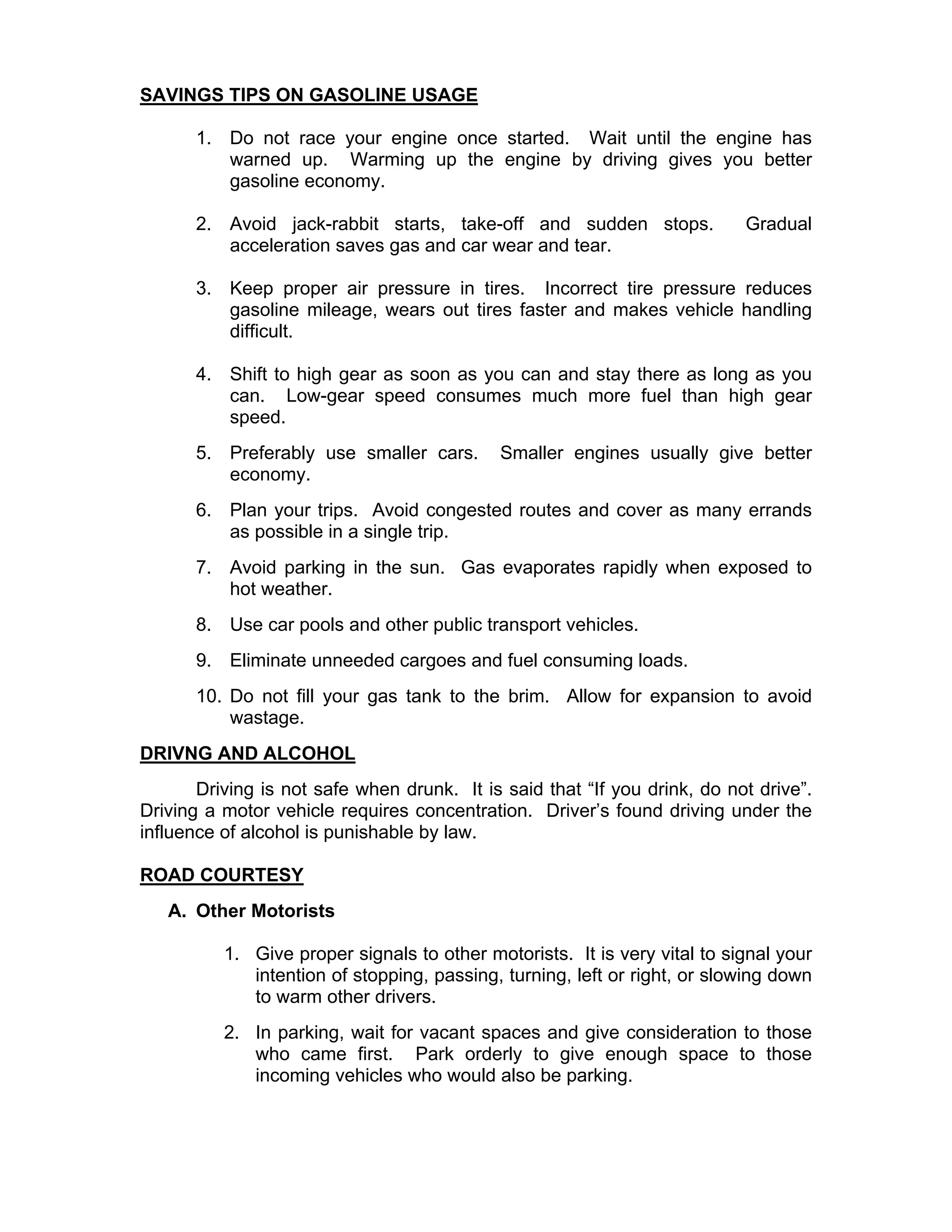 Defensive Driving | PDF