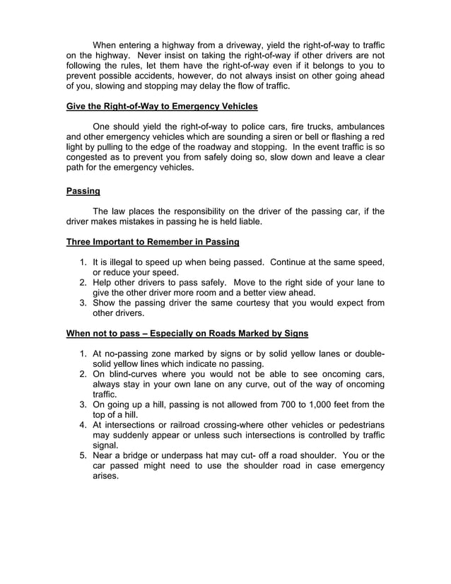 Defensive Driving | PDF