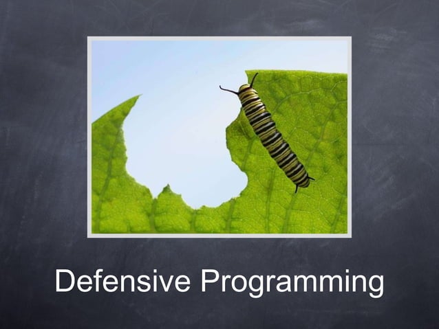 Defensive programming | PPT Defensive programming | PPT