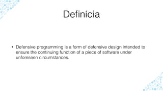 Defensive programming | PDF