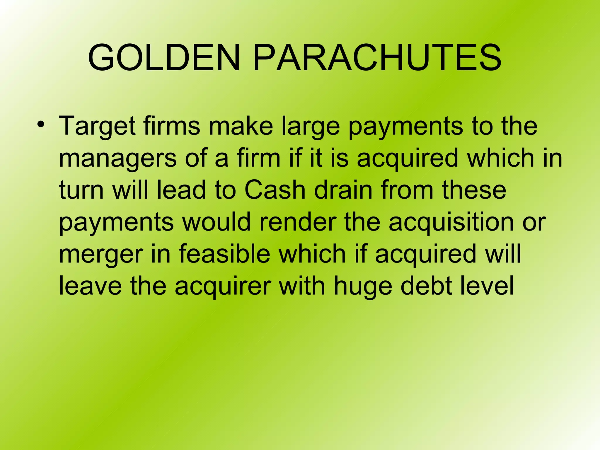 Defensive tactics agains merger and acquistion | PPT