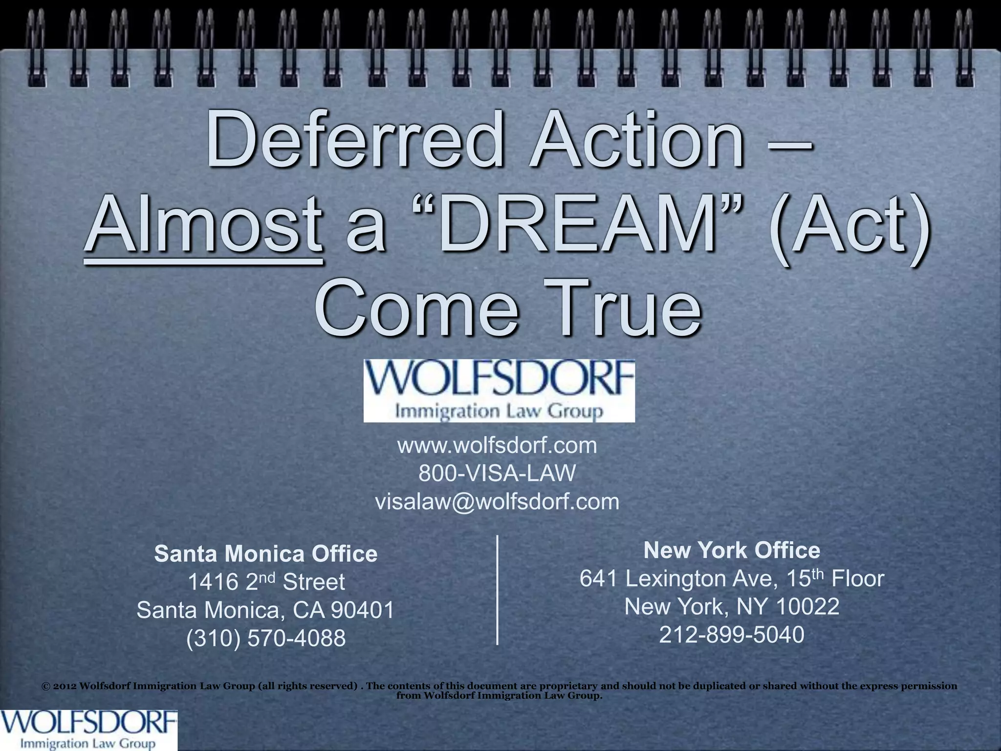 Deferred action almost a dream act | PPT