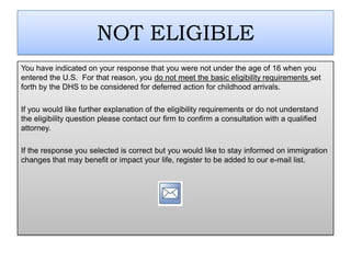 Deferred Action Elegibility | PPTX