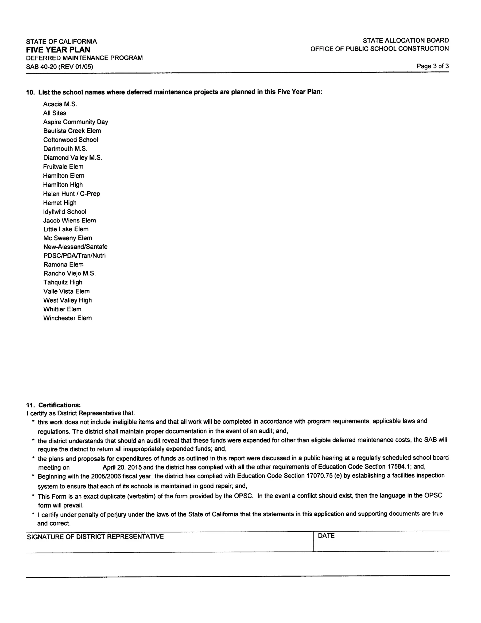 Deferred Maintenance Plan | PDF