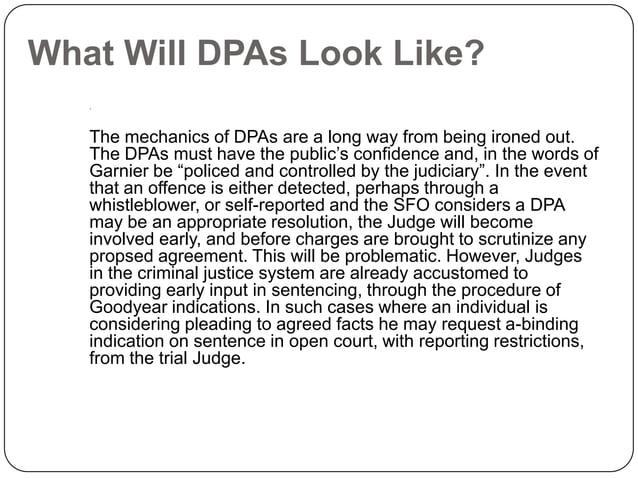 Deferred prosecution agreements | PPTX | Legal Services Industry ...
