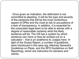 Deferred prosecution agreements | PPTX