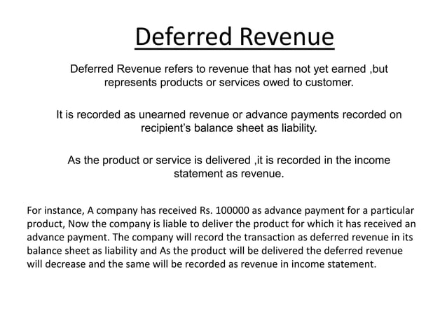 Understanding Deferred revenue | PPSX | Credit Cards | Personal Debt