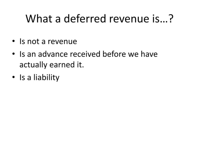 Understanding Deferred revenue | PPSX | Credit Cards | Personal Debt