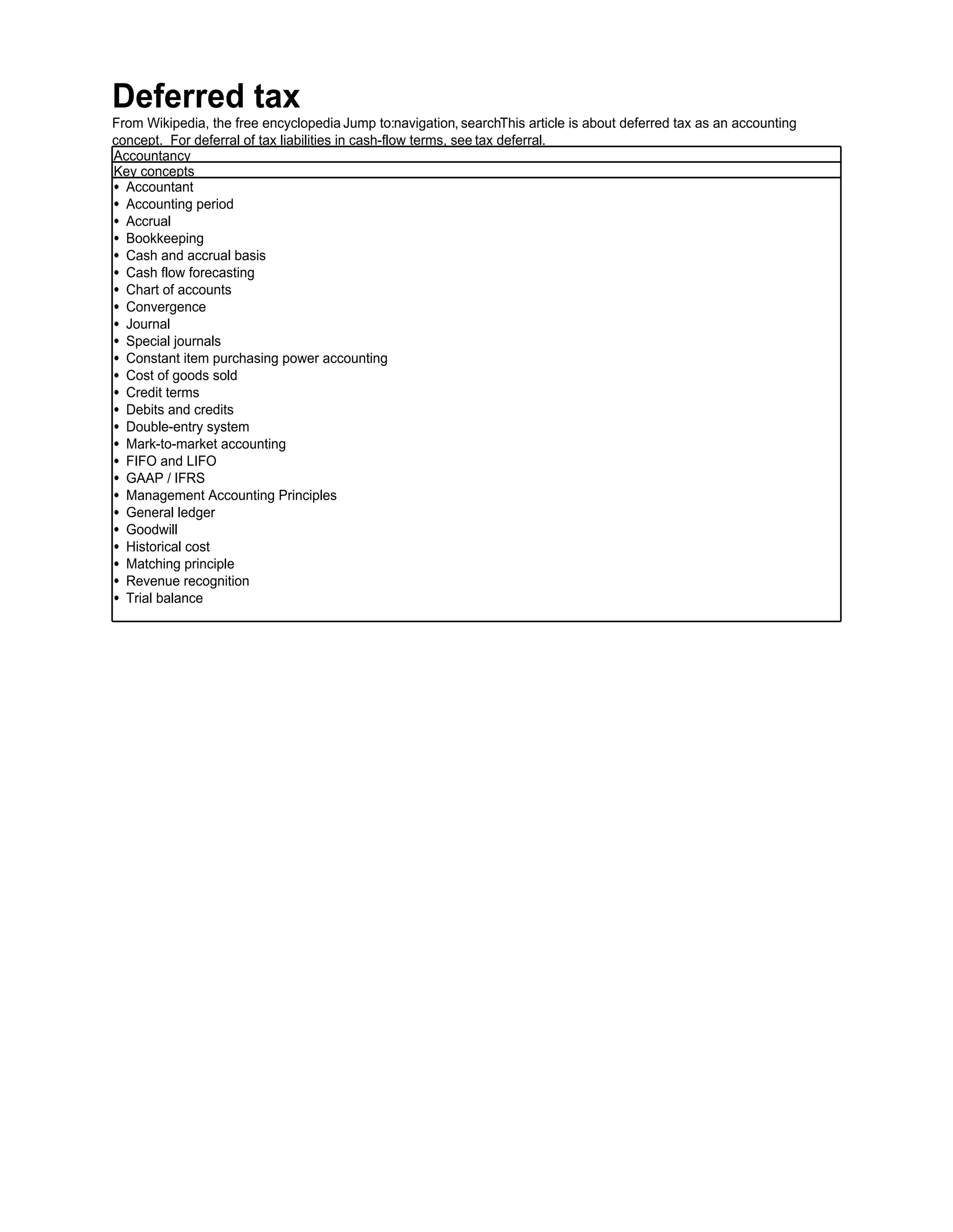 Deferred tax wikipedia, the free encyclopedia | PDF