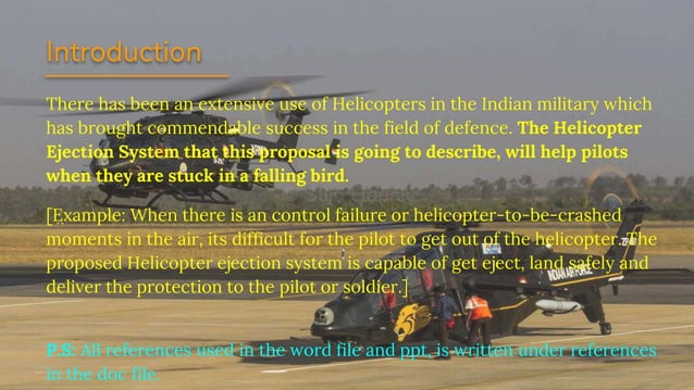 Ejection Mechanism for Helicopters | PPT