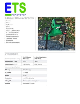 Defiant frog 5000portable BTEX analyser | PDF