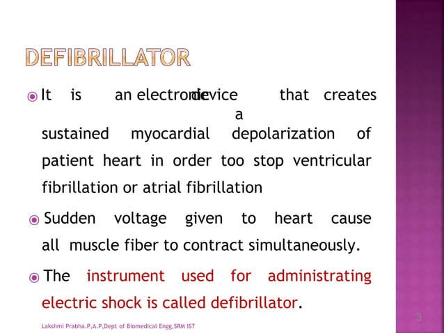Defibrillator Biomedical instrumentation.pptx | First Aid | Injuries