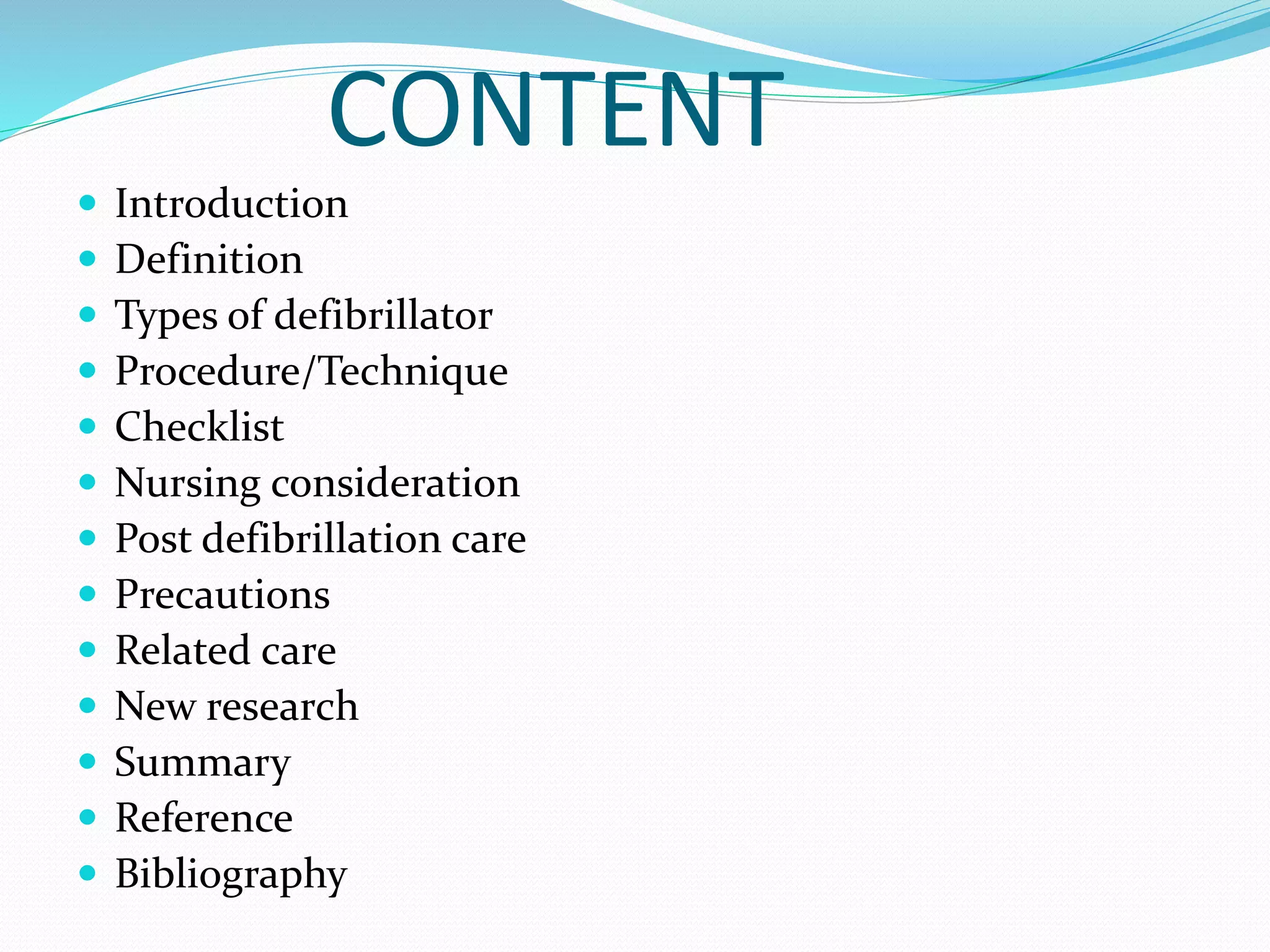 Defibrillator power point presentation for medical students | PPTX
