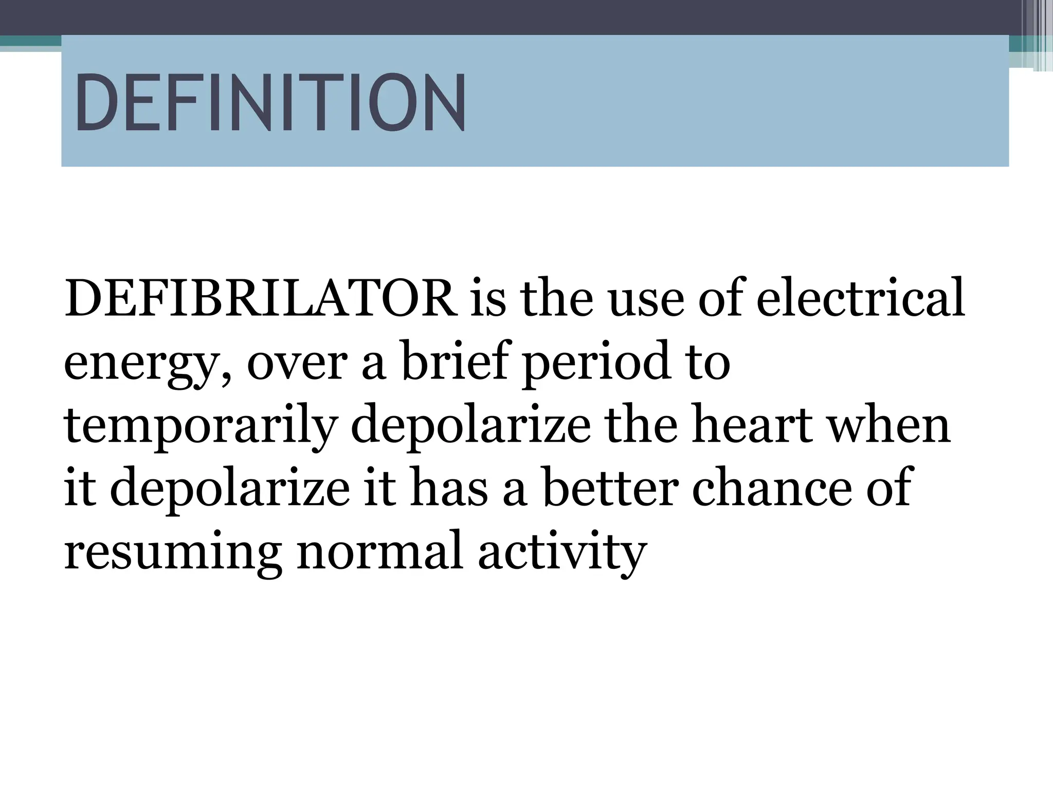 DEFIBRILLATOR AND CARDIOVERSION - NURSES RESPONSIBILITY | PPTX | First ...