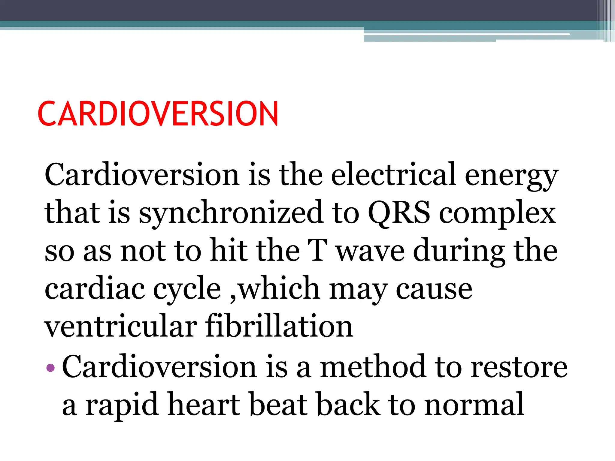 DEFIBRILLATOR AND CARDIOVERSION - NURSES RESPONSIBILITY | PPTX