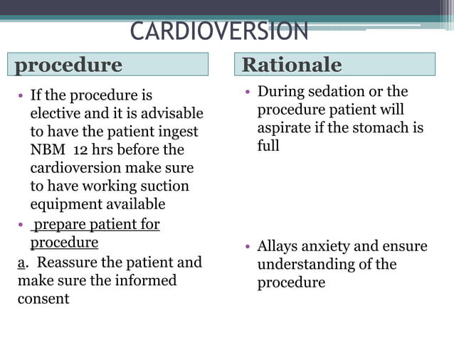 DEFIBRILLATOR AND CARDIOVERSION - NURSES RESPONSIBILITY | PPTX | First Aid | Injuries