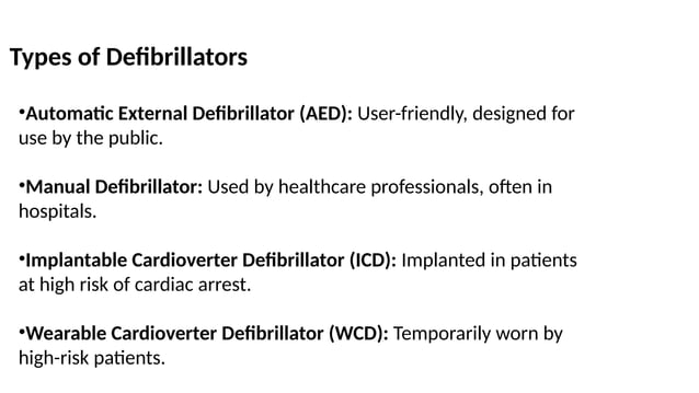 Defibrillator & CPR & Step-by-Step Guide | PPT | Free Download