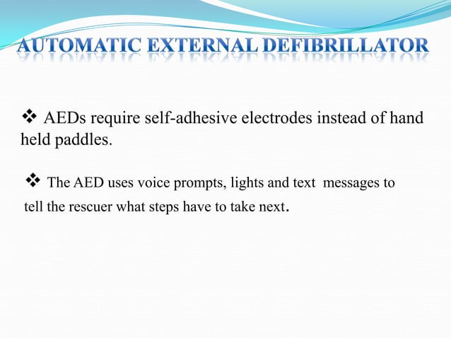 Defibrillator (ppt) | PPTX | First Aid | Injuries