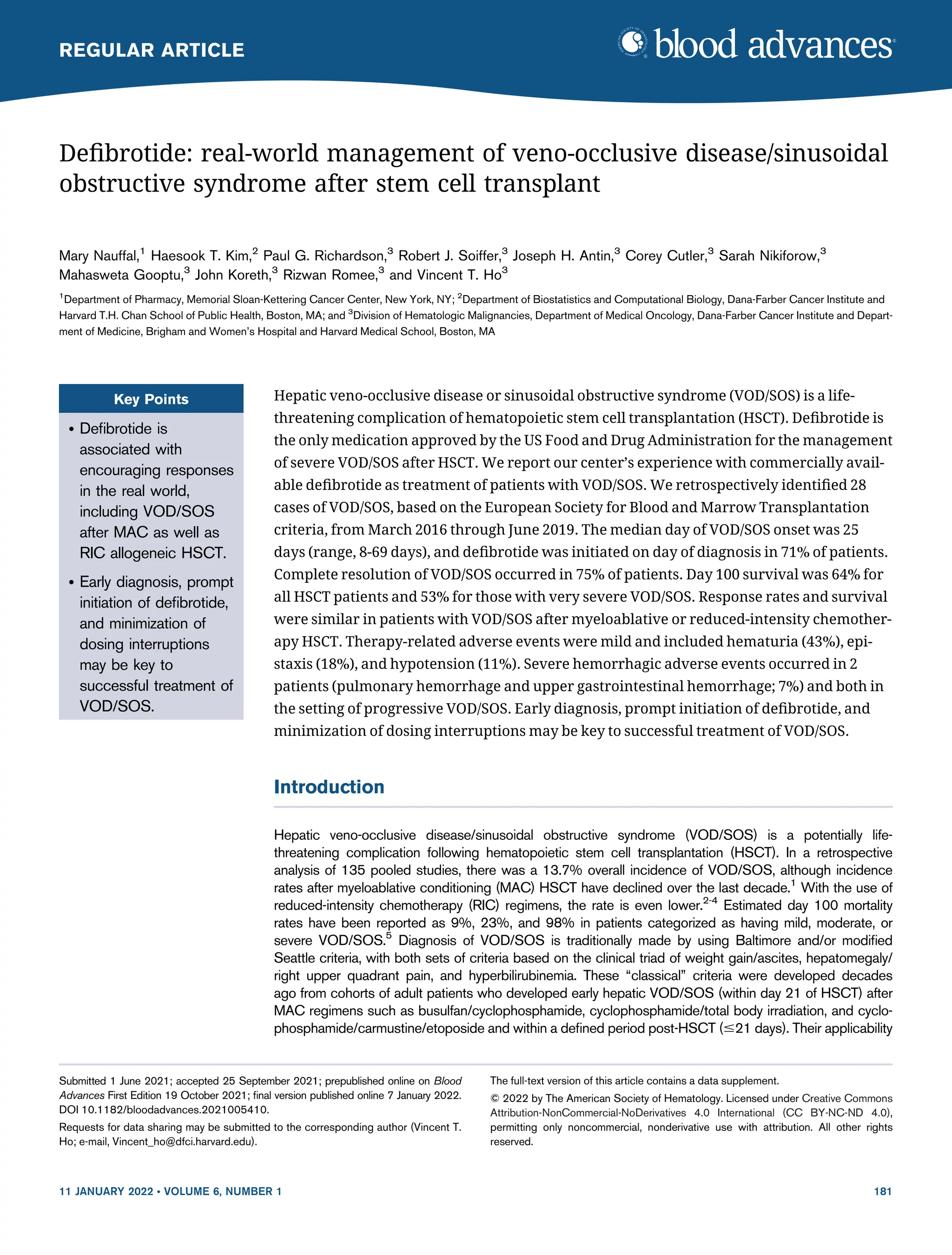 Defibrotide real-world management of veno-occlusive disease sinusoidal.pdf