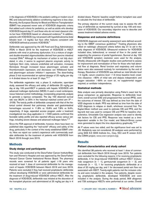 Defibrotide real-world management of veno-occlusive disease sinusoidal.pdf