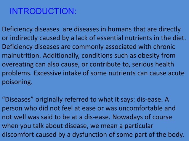 Deficiency diseases | PPTX