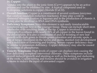 Deficiency symptoms, & critical level of different plant nutrient | PPTX