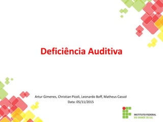 Deficiência auditiva | PPTX