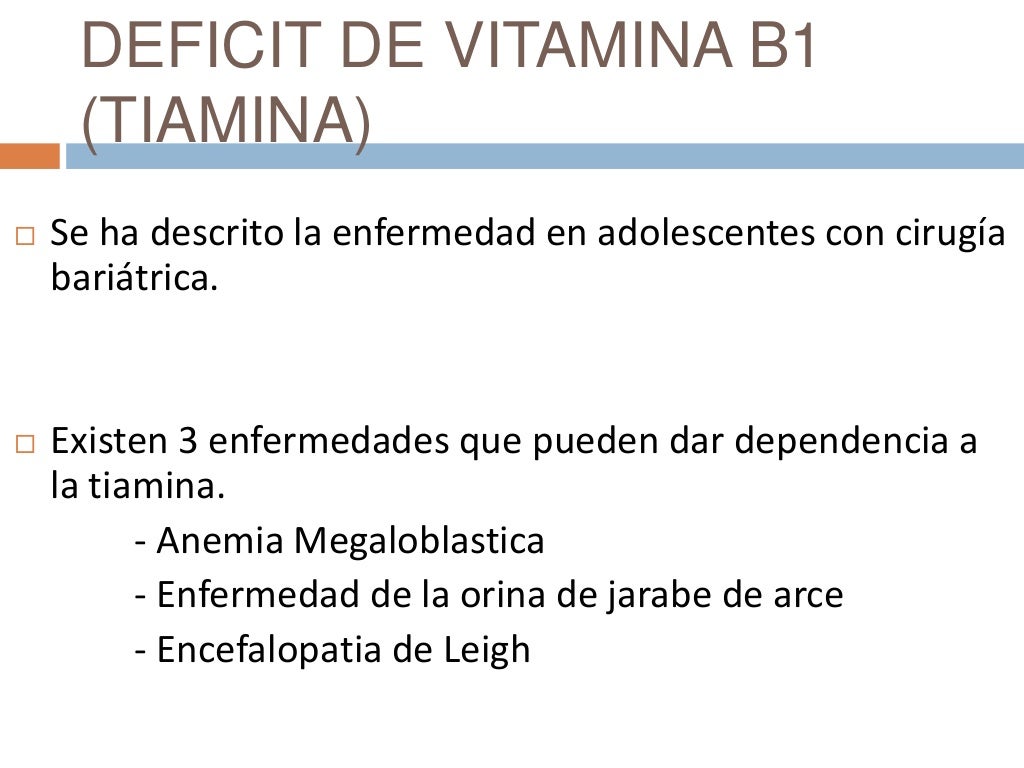 Deficit de vitaminas (d, b3, b1 y c) 1