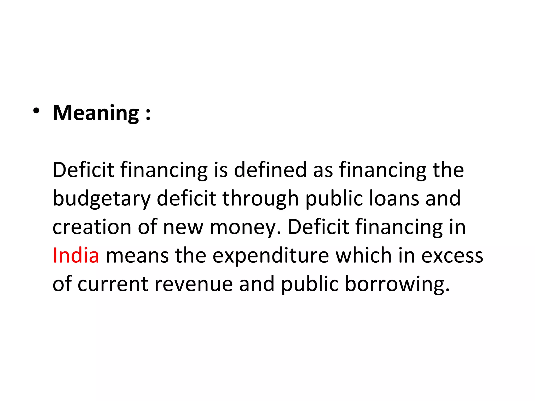 Deficit financing | PPT