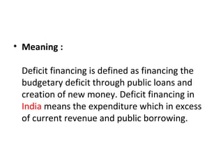 Deficit financing PPT