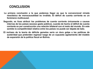 Deficits gemelos en bolivia | PPTX