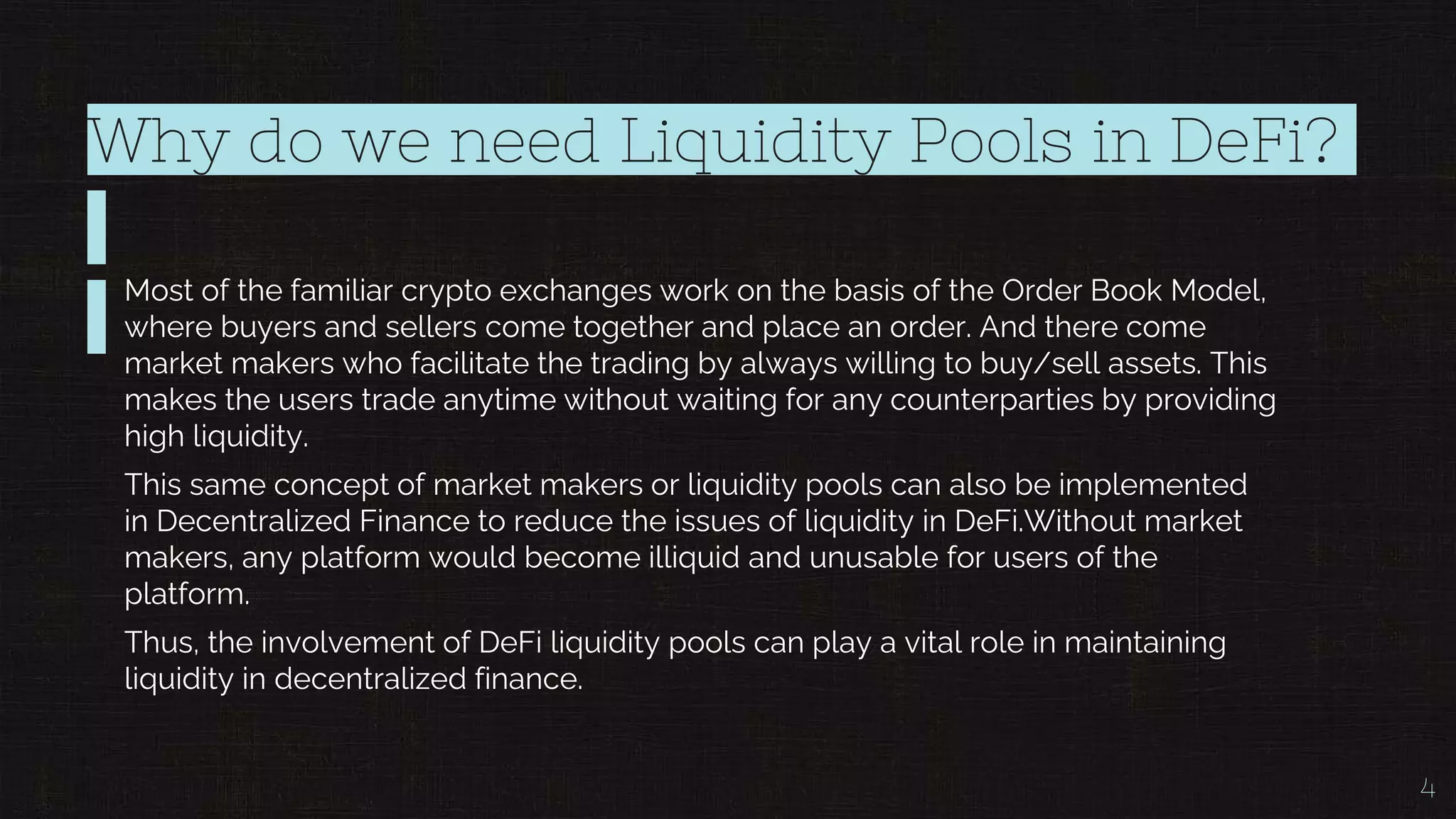 DeFi liquidity pools | PPT