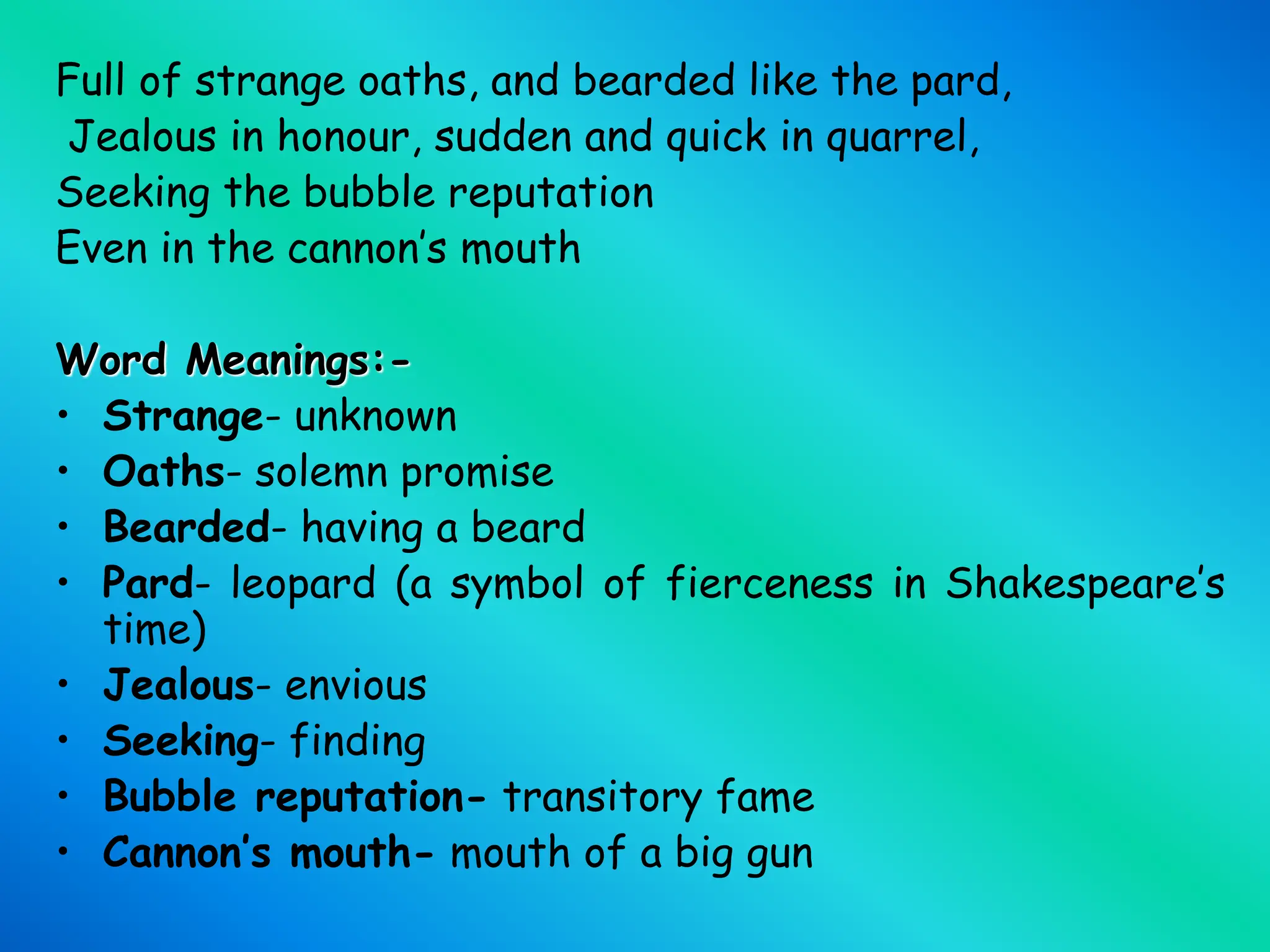 William Shakespeare seven stages of life.pptx