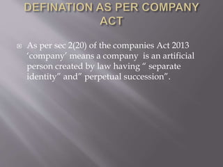 Definatin of a company | PPT