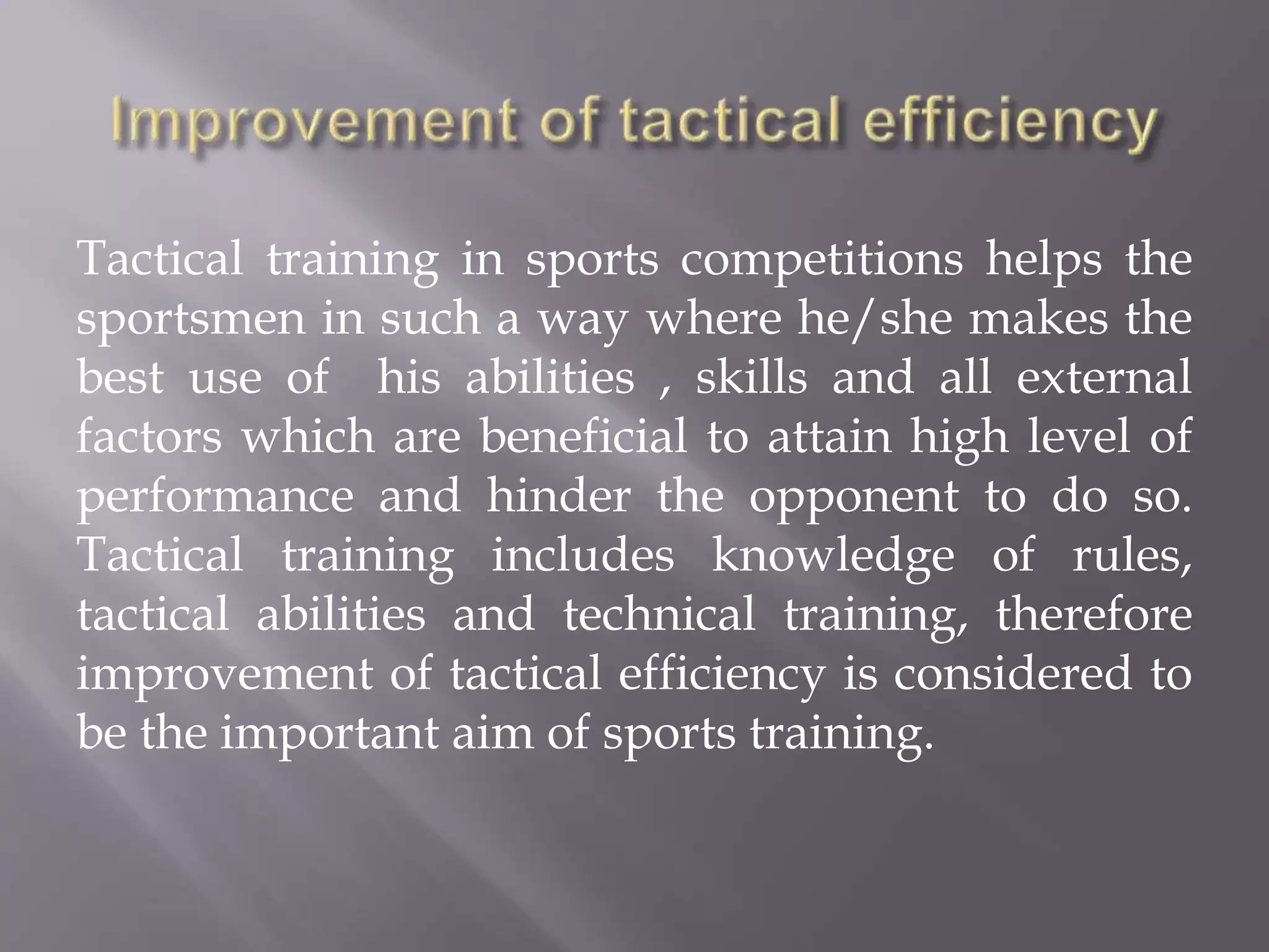 Defination and aims of sports training | PPTX