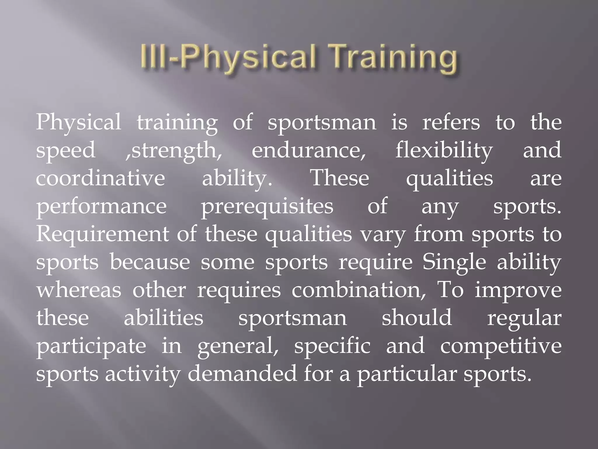 Defination and aims of sports training | PPTX