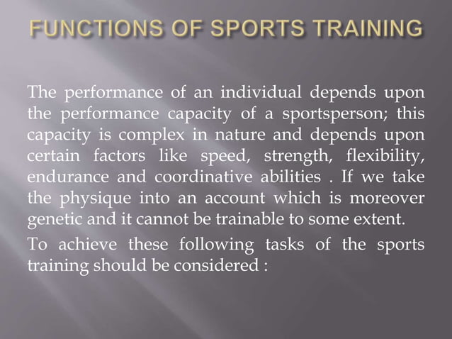 Defination and aims of sports training | PPTX