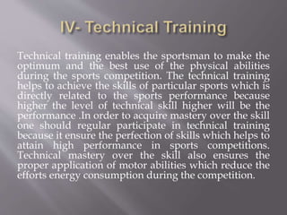 Defination and aims of sports training | PPTX