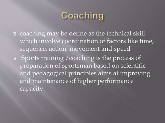 Defination and aims of sports training | PPTX