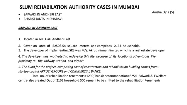 Defination and types of slums | PPTX